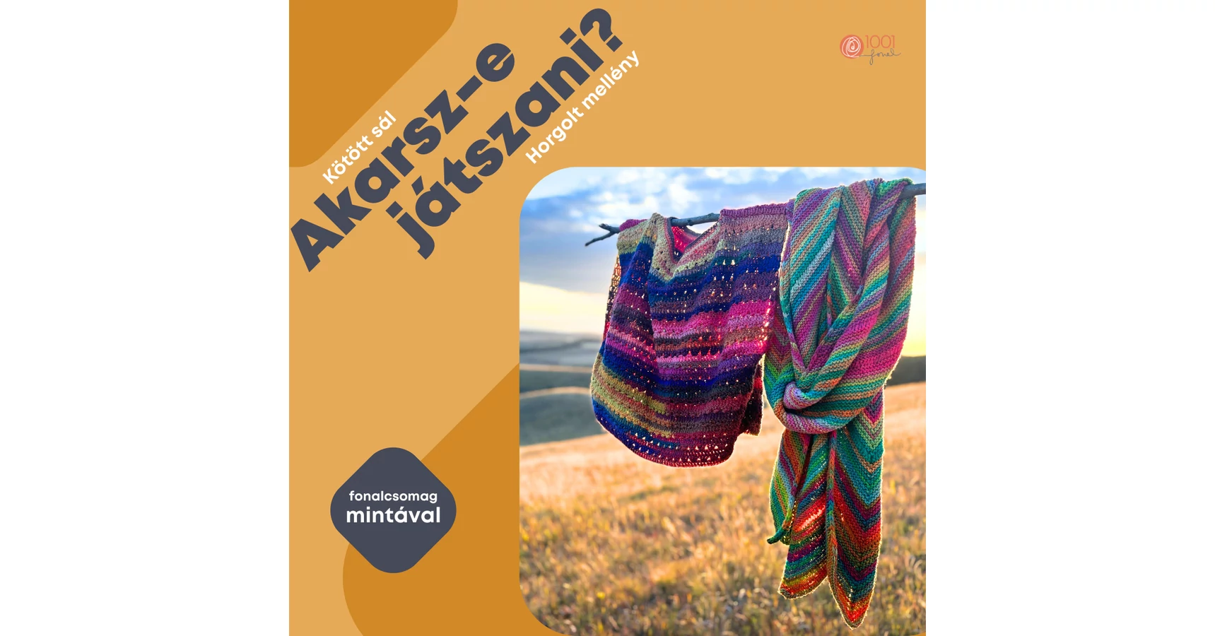 AKARSZ-E JÁTSZANI? sál és mellény fonalcsomag - Gyapjú - 1001fonal.hu ...